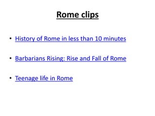 Fall of rome part 1 | PPTX