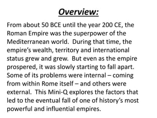 Fall of rome part 1 | PPTX