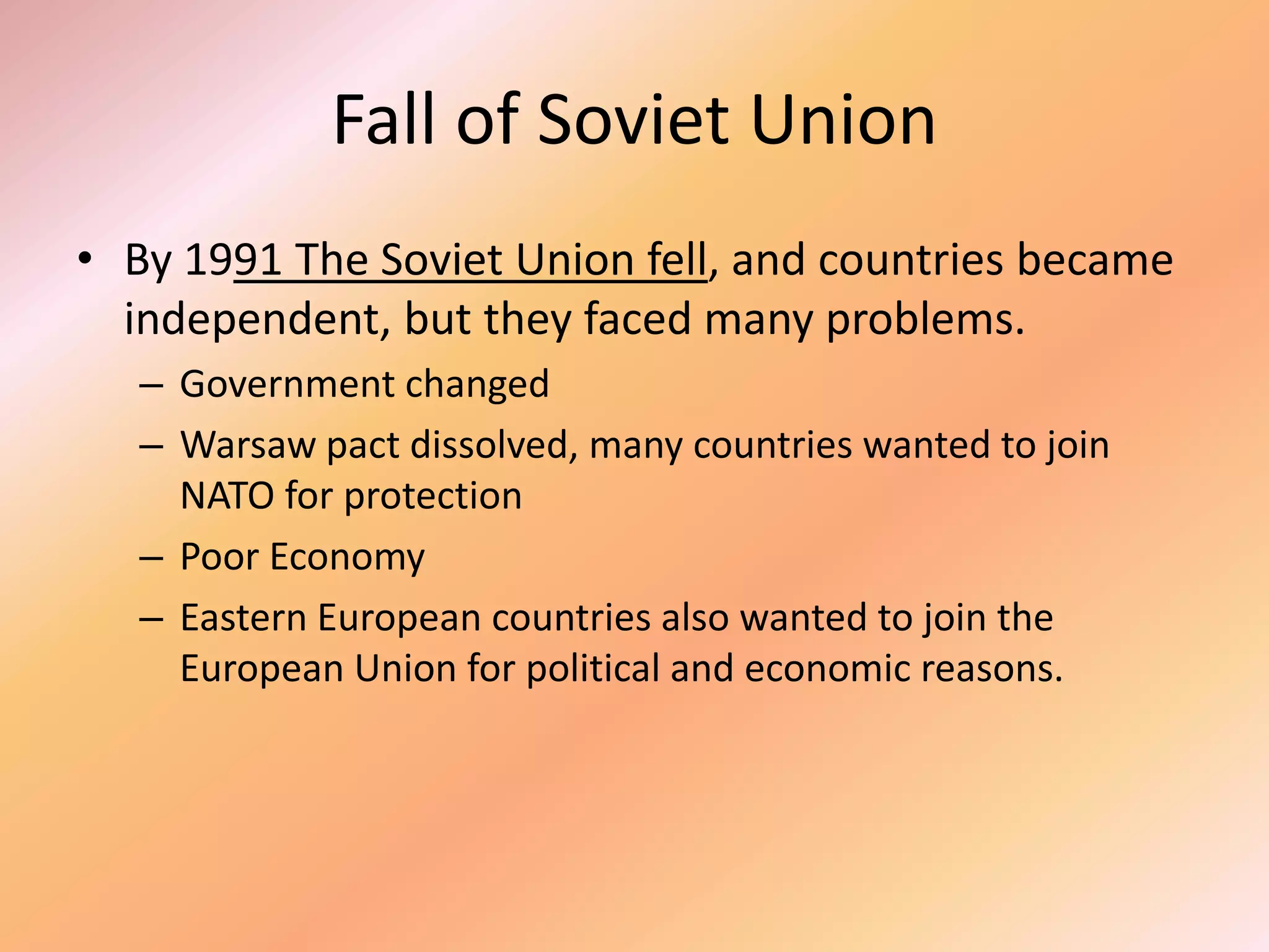 Fall of Soviet Union | PPTX