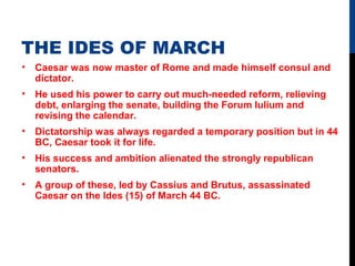 Fall of the Roman Republic and Julius Caesar | PPT