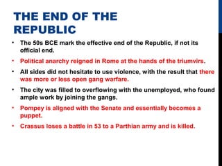 Fall of the Roman Republic and Julius Caesar | PPT