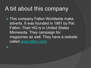 Fallon worldwide powerpoint | PPTX