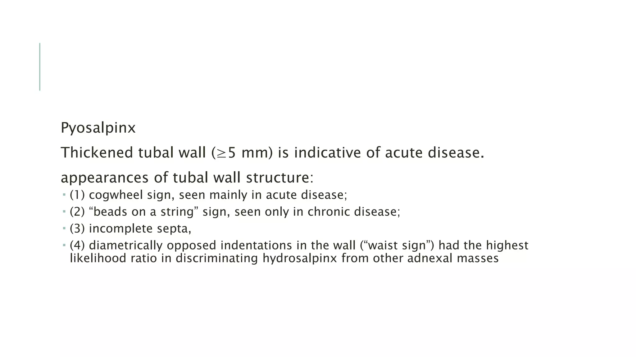 Fallopian tube Imaging Radiology | PPTX