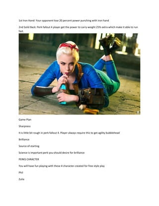 Fallout 4 perk chart | PDF