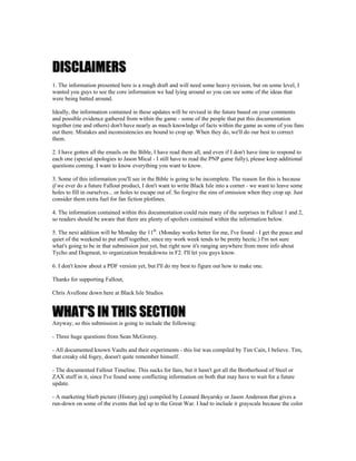 Fallout Bible Complete | PDF