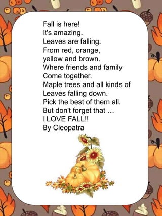 Fall poem | PPTX | Gardening | Home & Garden