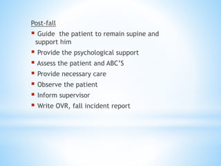 Fall prevention and mangemnet | PPTX