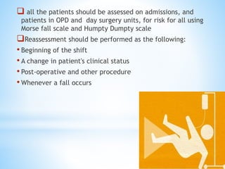 Fall prevention and mangemnet | PPTX