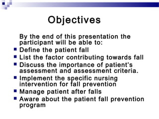 Fall prevention prog | PPT