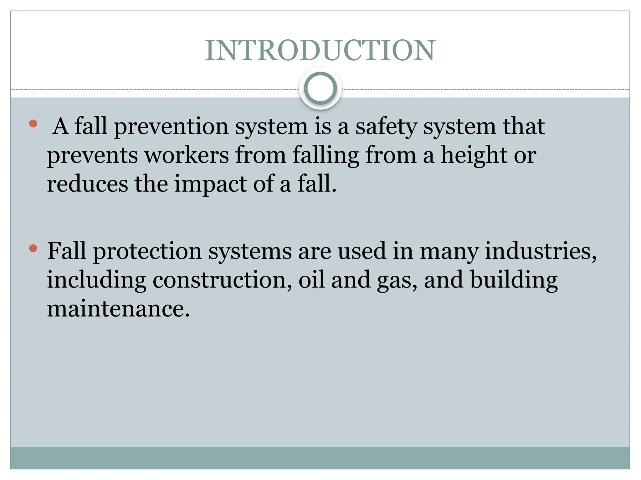 FALL PREVENTION SYSTEM (JOHAN).pptx..... | PPT