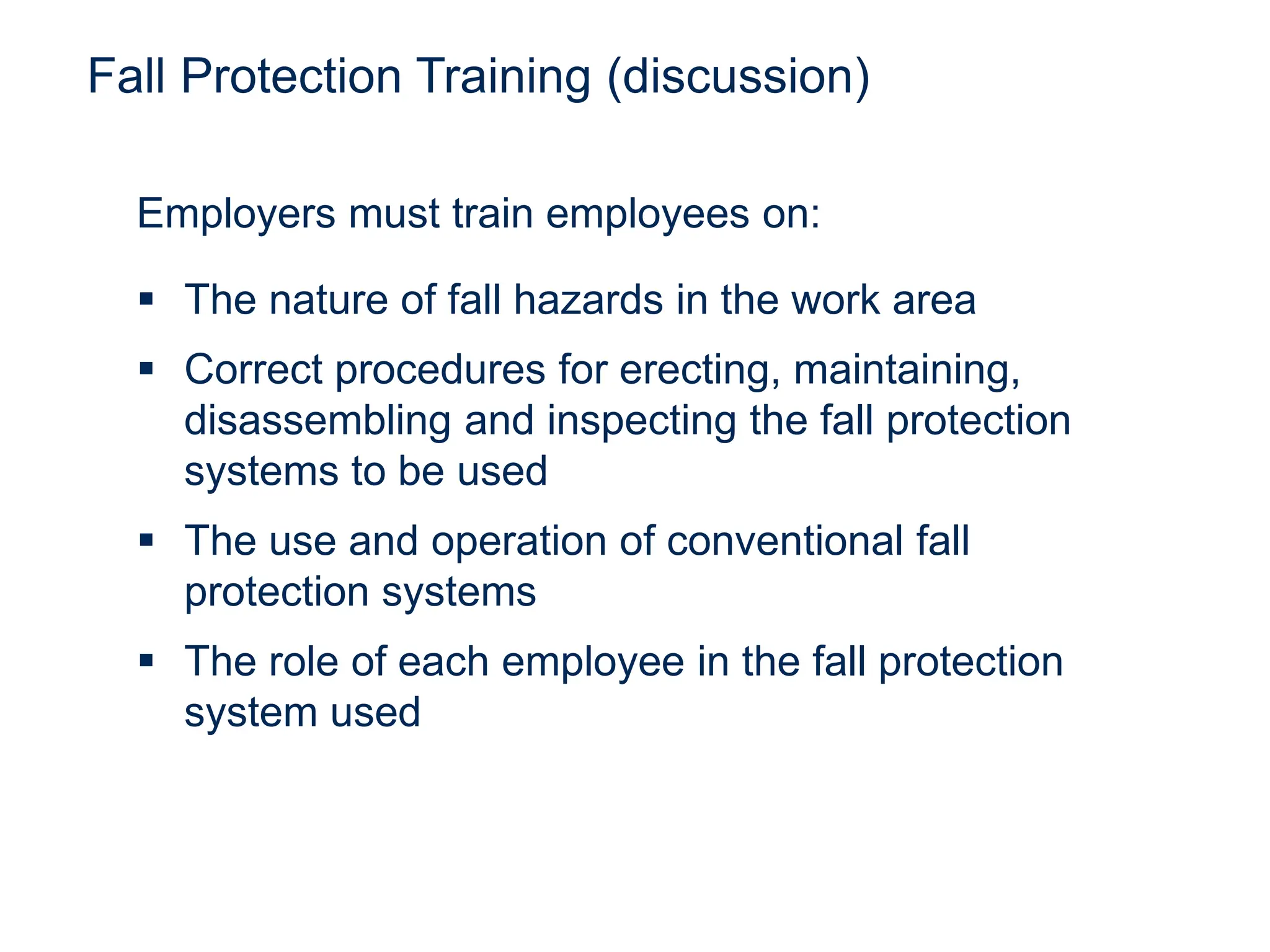 Fall Protection course objective awareness | PPT
