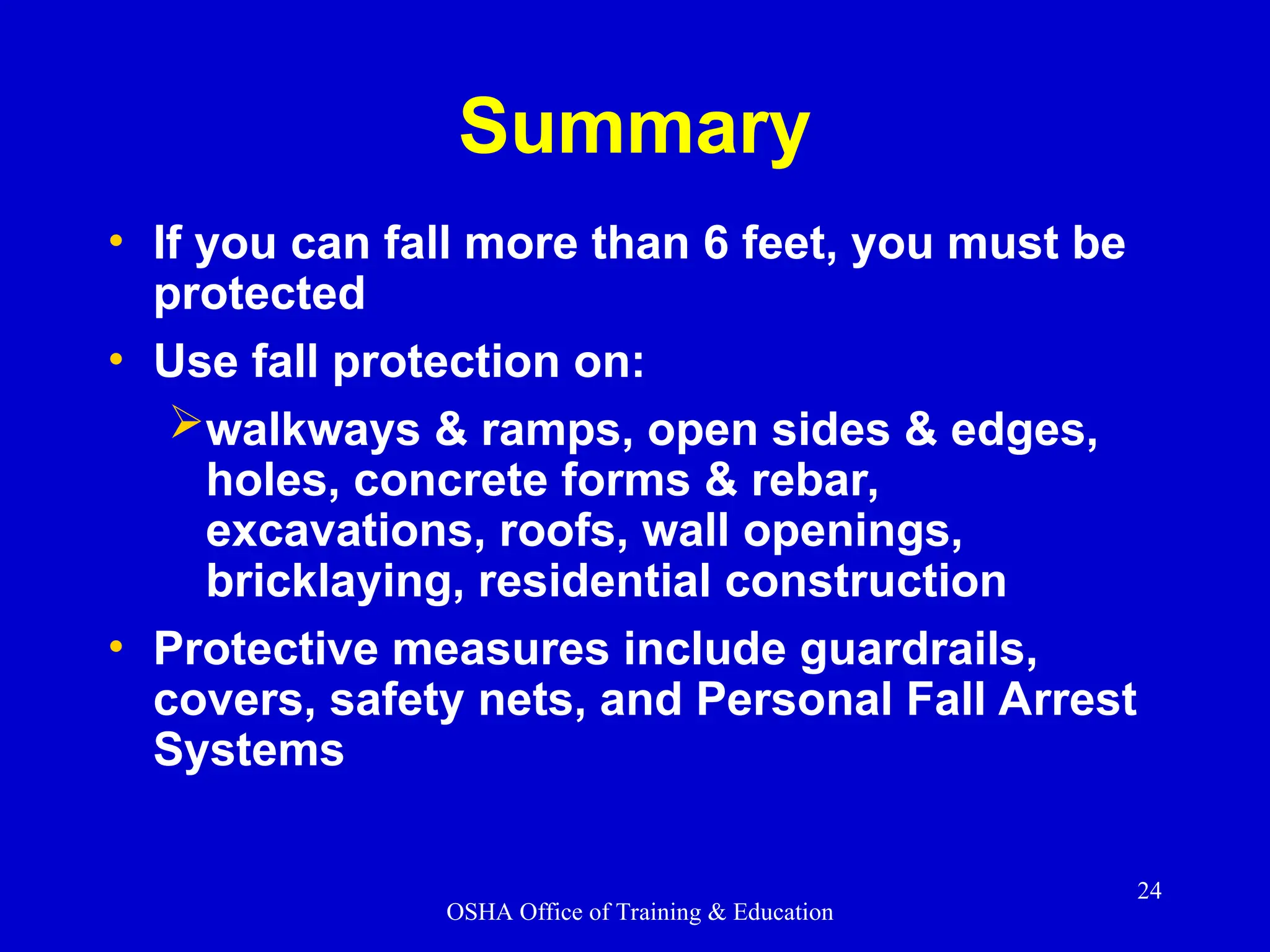 Fall Protection Construction.ppt safety Health and Environment | PPT