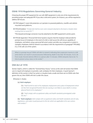 Fall Protection For Aerial Work Platforms | PDF