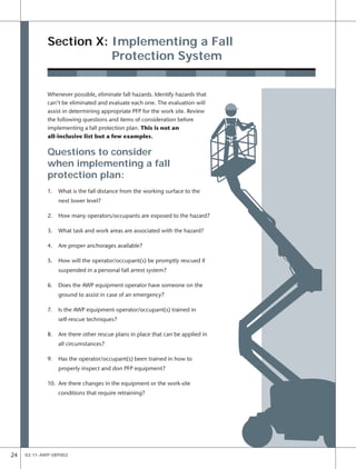 Fall Protection For Aerial Work Platforms | PDF