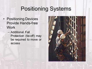 FALL PROTECTION SYSTEMS while working at height and its equipment | PDF