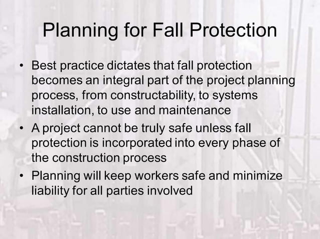 FALL PROTECTION SYSTEMS while working at height and its equipment | PDF ...