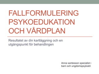 Deplyftet, Fall psykoedukation vårdplan kort | PPTX