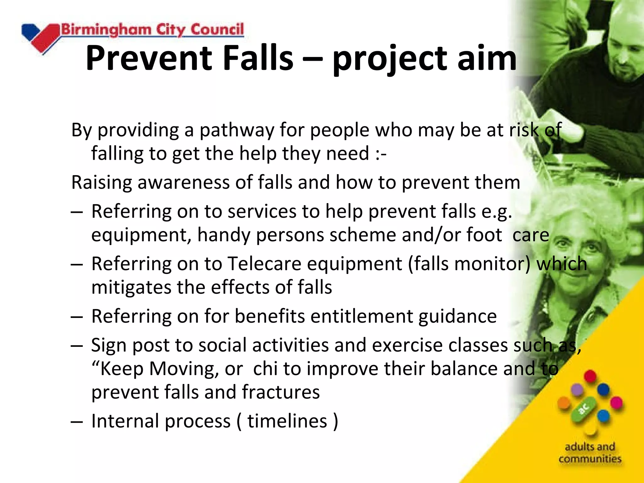 Falls prevention and social care | PPT