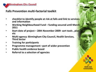 Falls prevention and social care | PPT