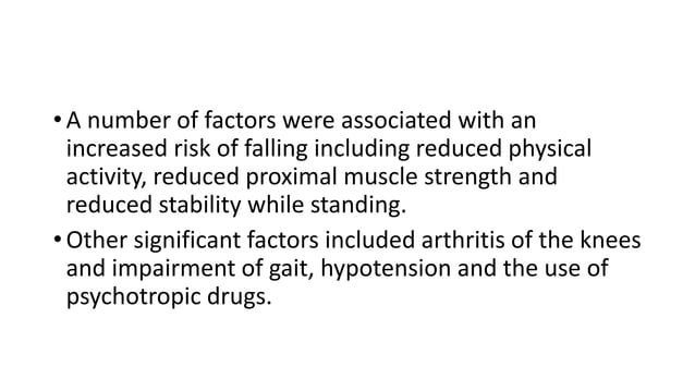 Geriatric patients balance assessment and management | PPT