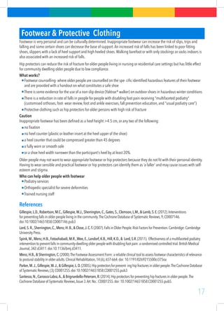 Falls Prevention Intervention Factsheets | PDF