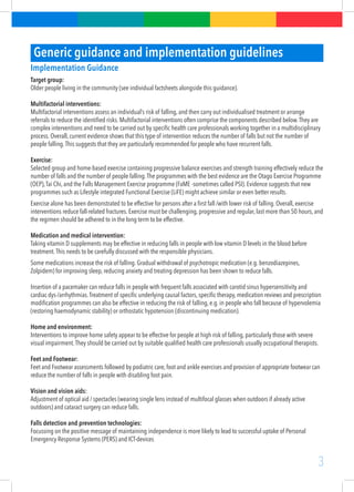 Falls Prevention Intervention Factsheets | PDF