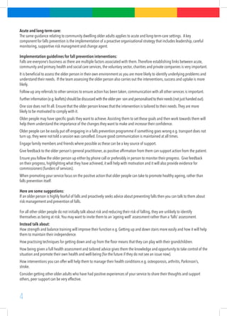 Falls Prevention Intervention Factsheets | PDF