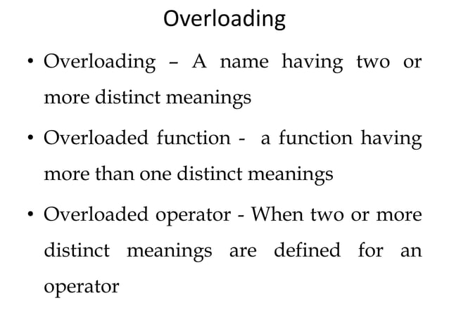 Presentation on polymorphism in c++.pptx | Programming Languages ...