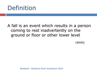 Falls in elderly | PPTX