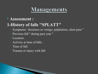 Falls in Elderly By Dr. Prakash Khalap | PPT