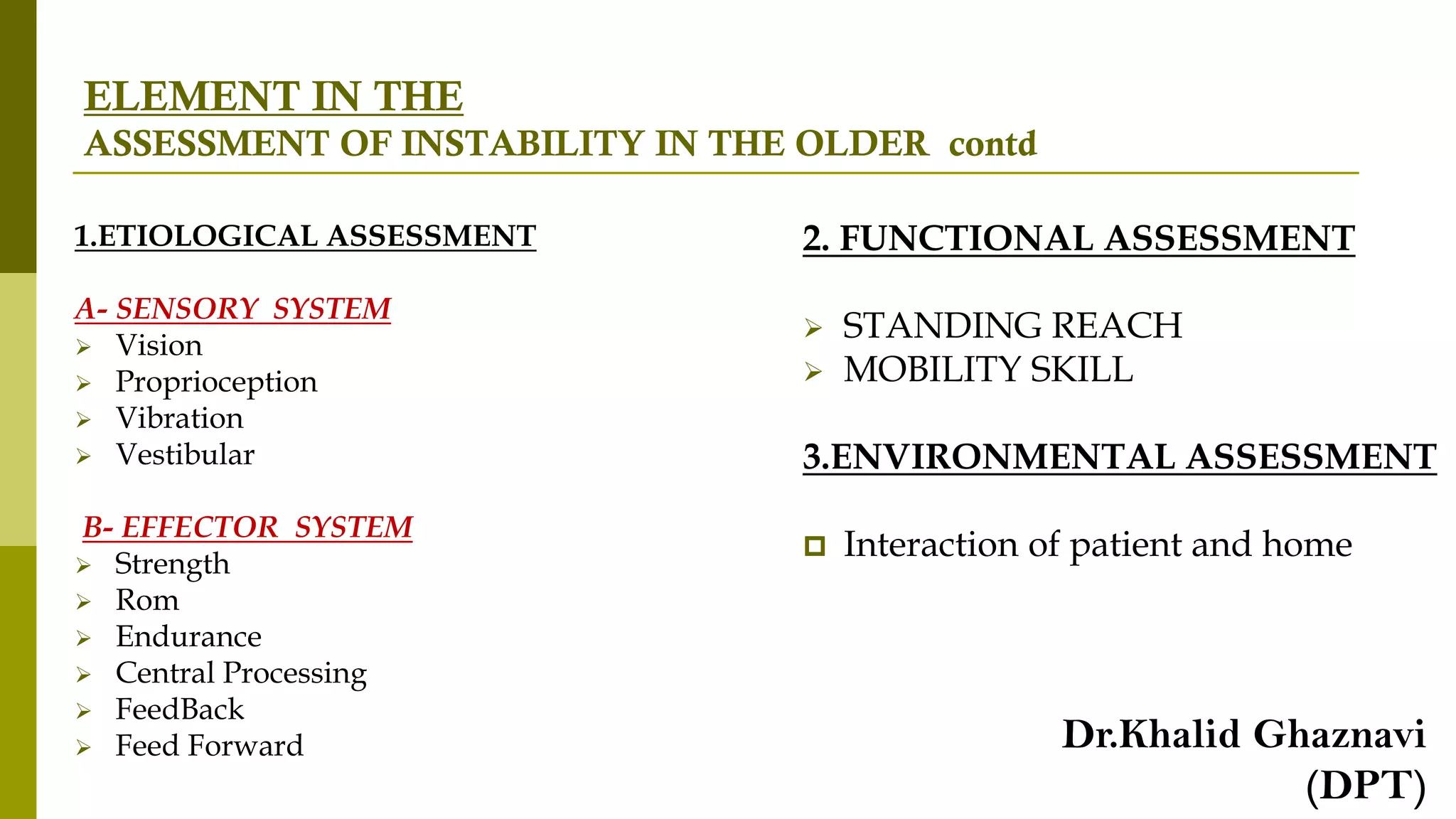 Falls and Preventive Measure of Fall in Elderly | PDF