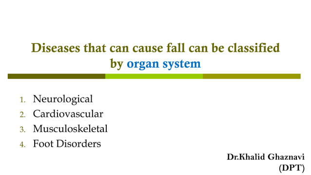 Falls and Preventive Measure of Fall in Elderly | PDF | Physical ...
