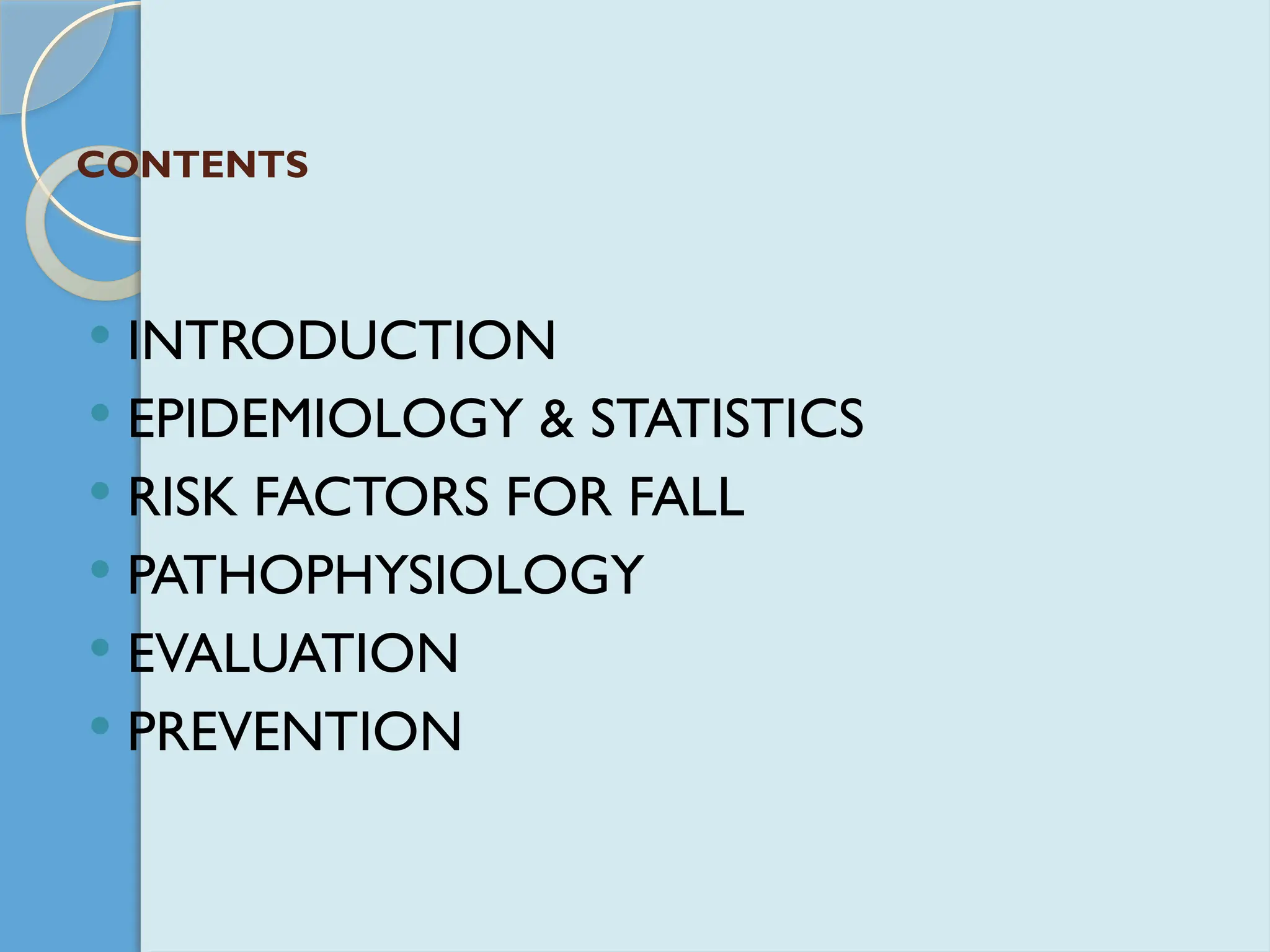 risk factors & prevention of Falls in Elderly | PPTX
