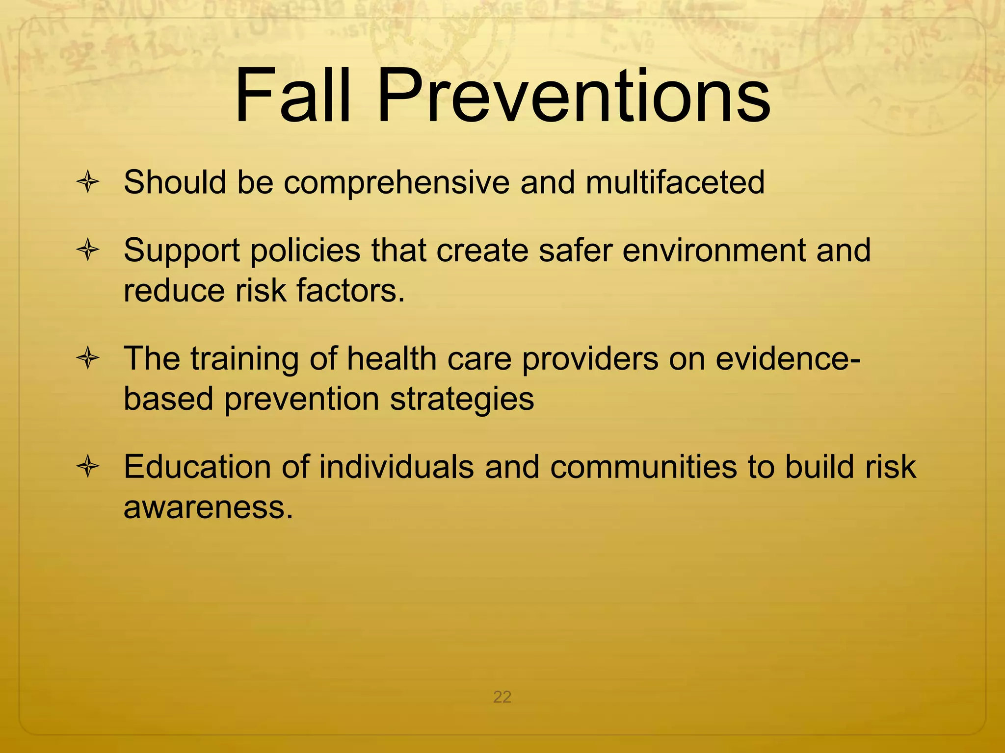 Falls learn not to fall | PPT