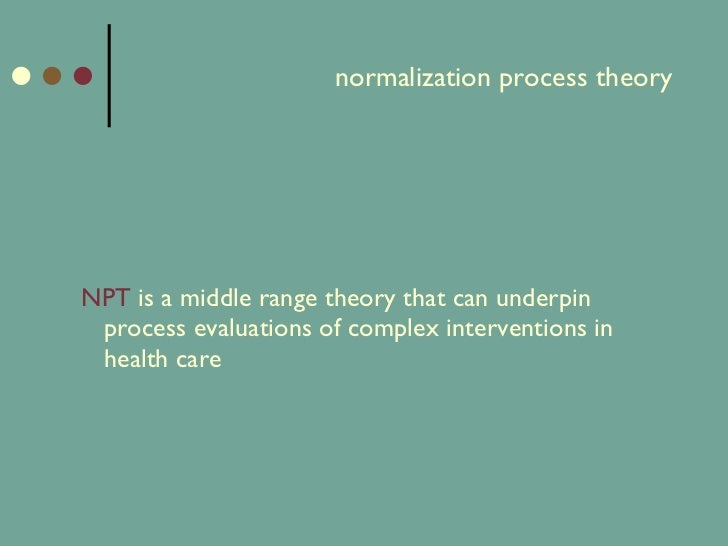 Normalization Process Theory