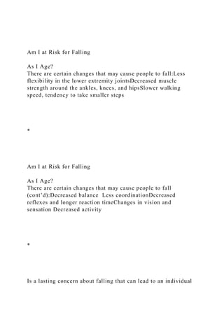 Falls Risk Reduction And PreventionPhysical th.docx