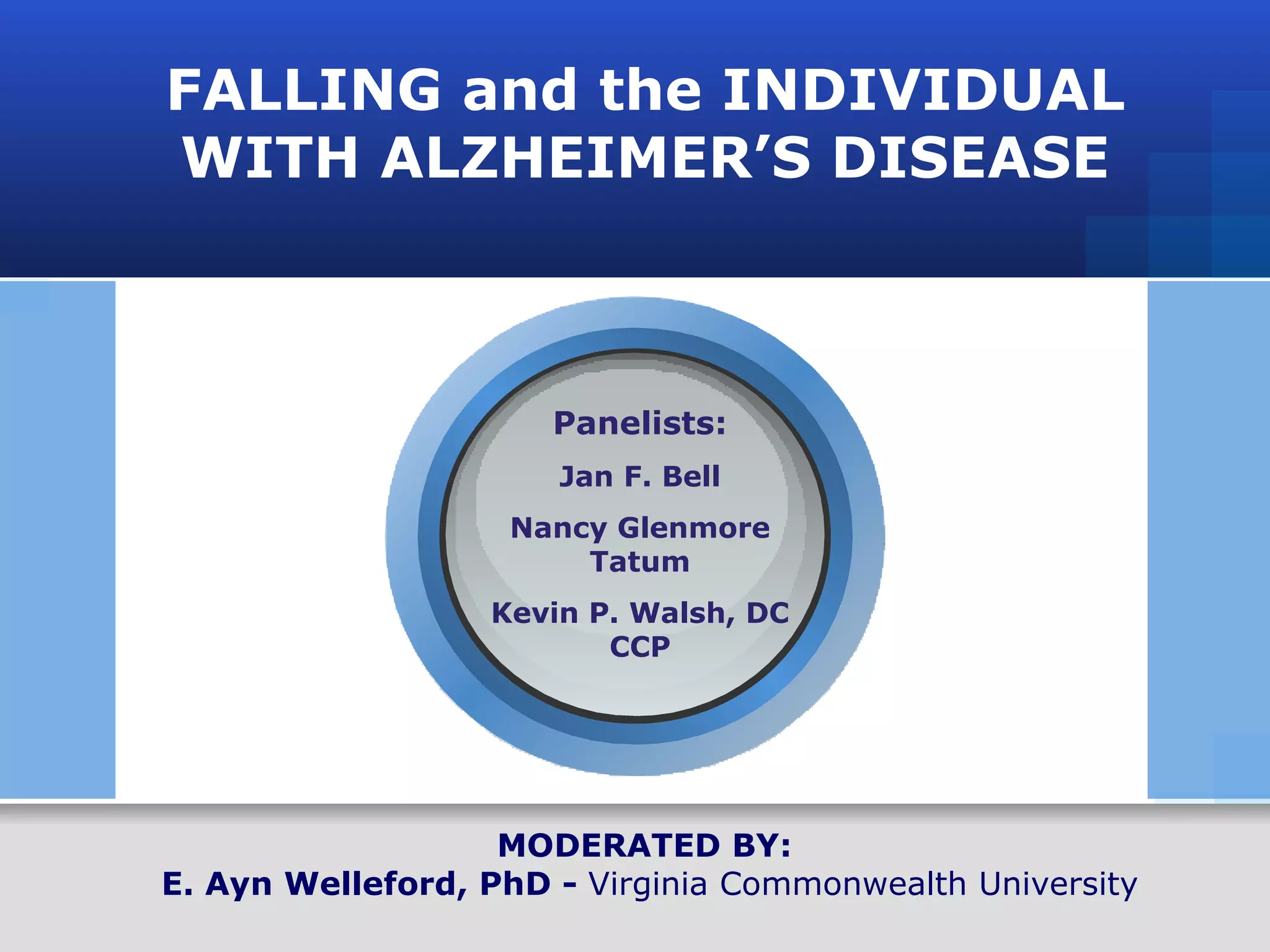 Falling and the Individual with Alzheimer's Disease | PPT