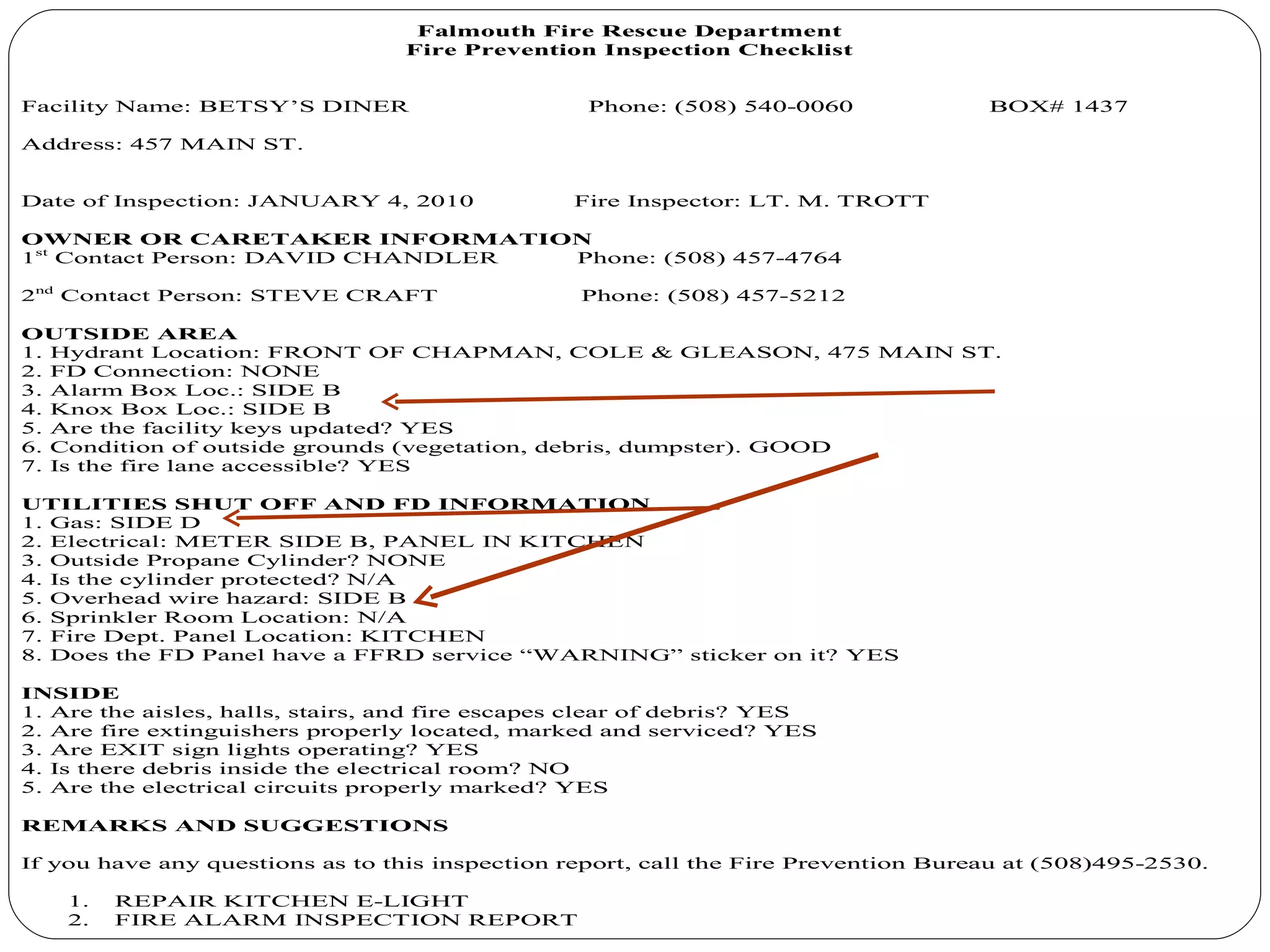 FFRD Pre-plan Betsy's Diner | PPT