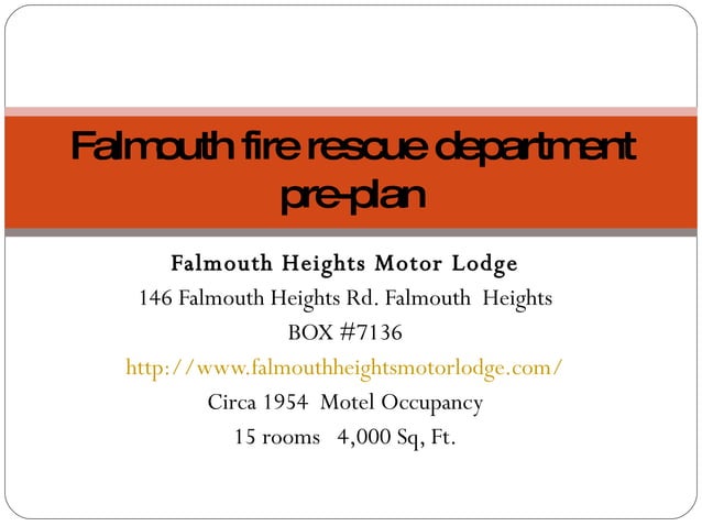 FFRD Pre-Plan Falmouth Heights Motor Lodge | PPT