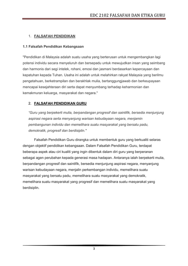 Falsafah dan etika guru | DOCX