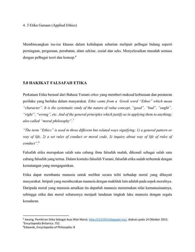 FALSAFAH ETIKA ARISTOTLE | PDF