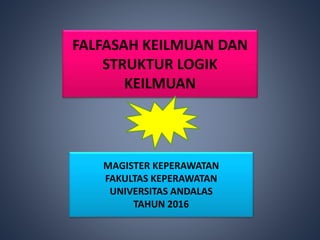Falsafah keilmuan | PPTX