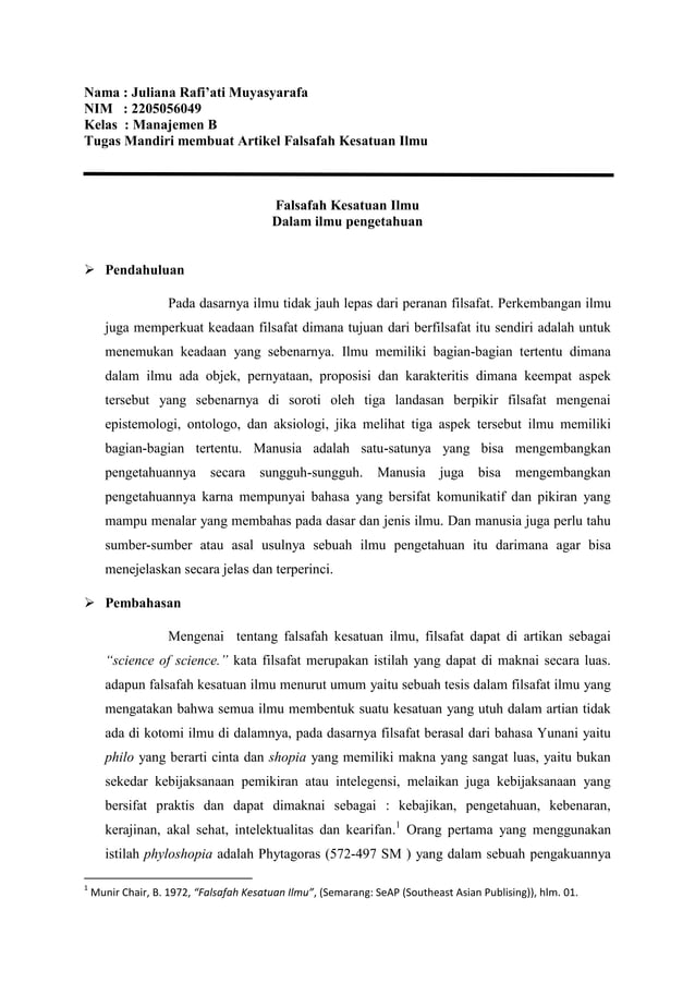 Tugas mandiri fki juliana rafiati | PDF