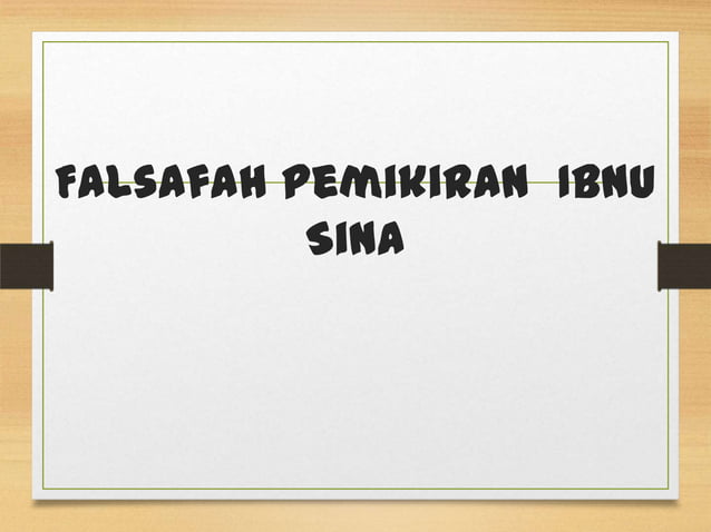 Falsafah pemikiran ibnu sina | PPTX