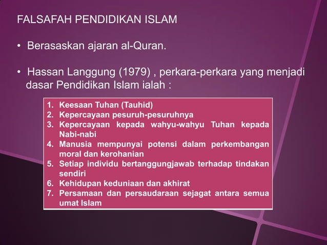 Falsafah pendidikan islam dan timur | PPTX