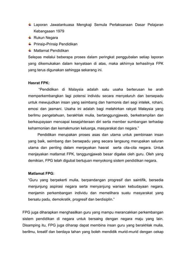 Falsafah pendidikan kebangsaan | DOCX