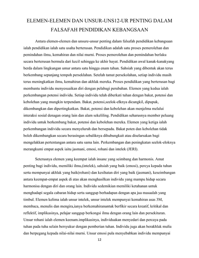 Falsafah pendidikan kebangsaan | DOCX