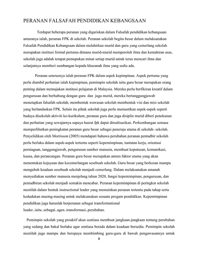 Falsafah pendidikan kebangsaan | DOCX