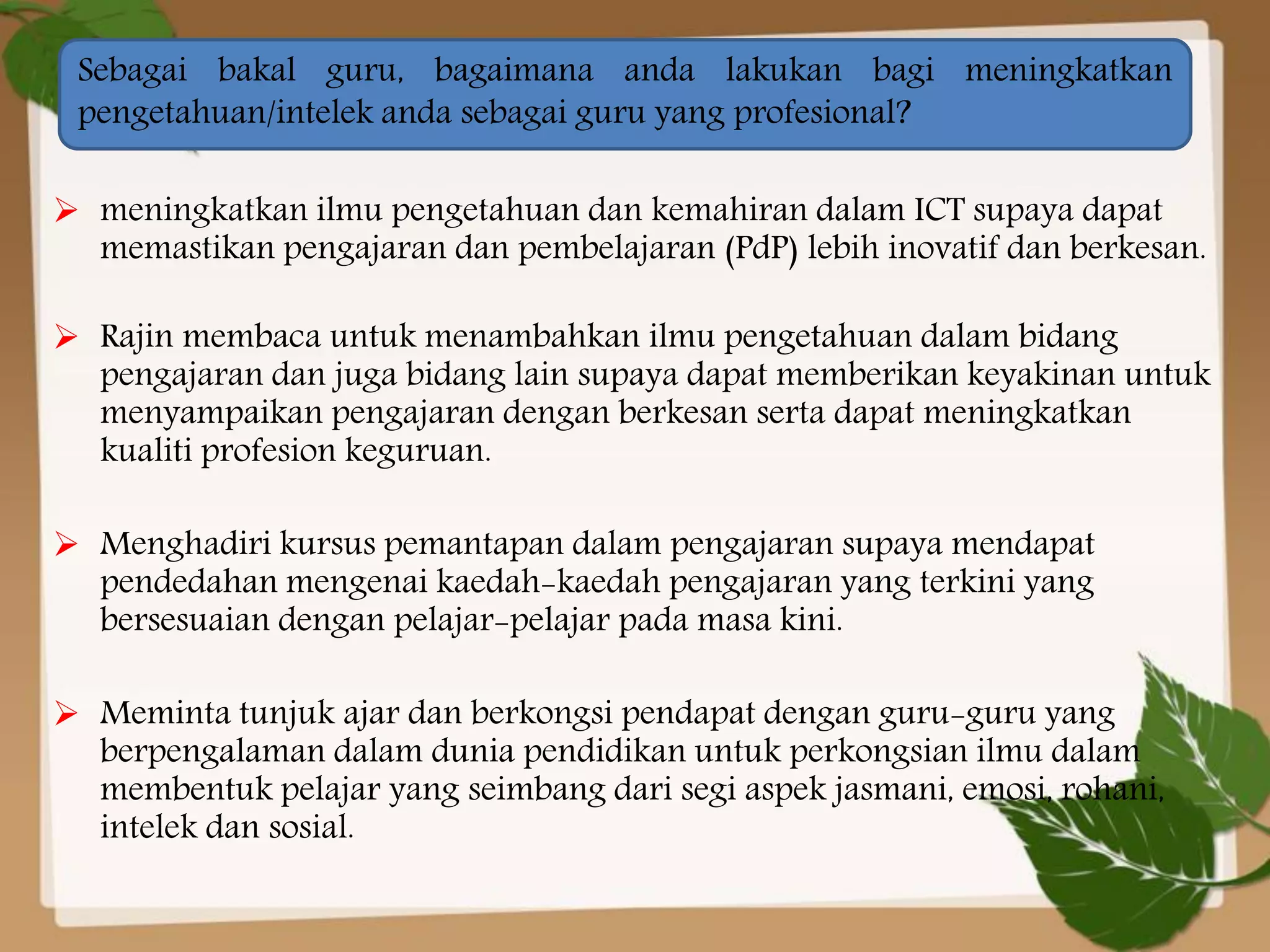 Falsafah pendidikan kebangsaan (intelek) | PDF