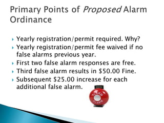 City of Salina-False Alarm Ordinance | PPTX